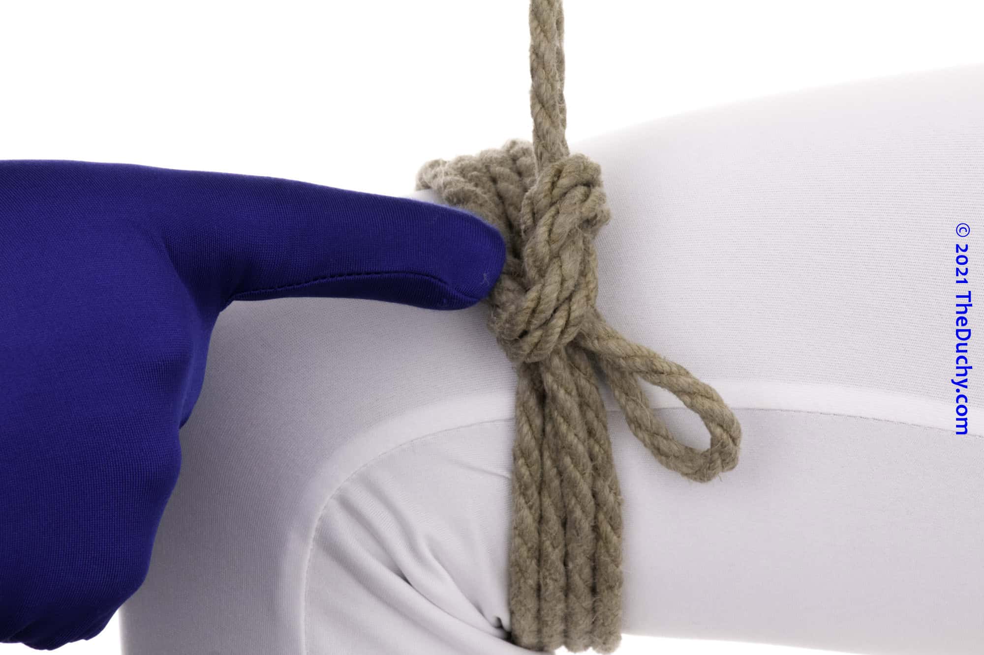 22. Let’s look at this closer. When you hooked the bight through, it ...